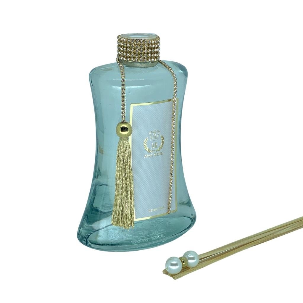 Difusor Ana Roig Vidro 420 ml com Varetas Rotulo Ouro Lavanda Inglesa
