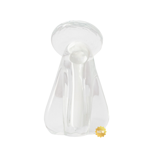 Mini Santa Clara Cristal Murano G 14 cm Branco